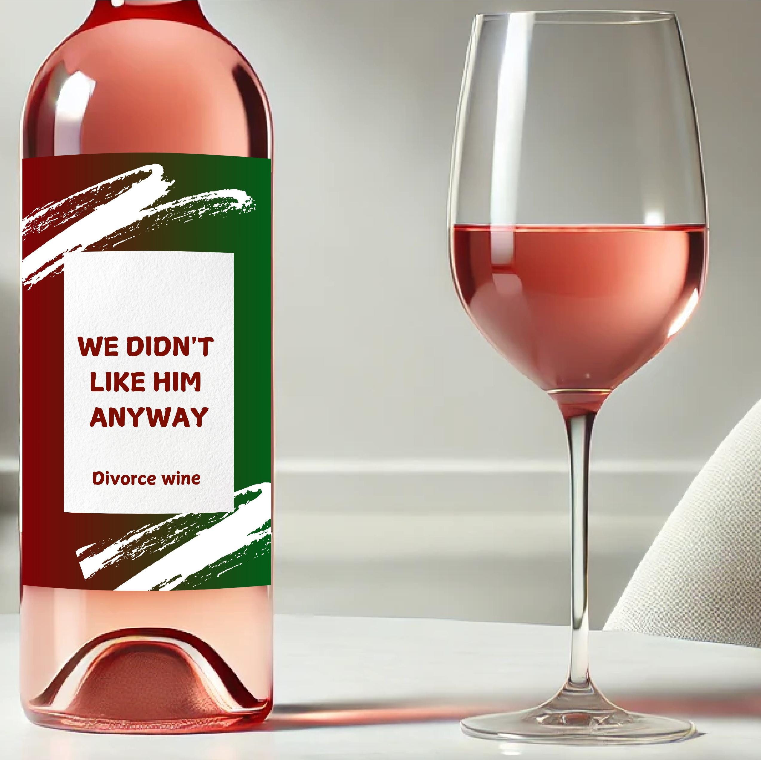 Divorce Wine Label, PDF Label, Printable Wine Label, Sarcastic Wine ...