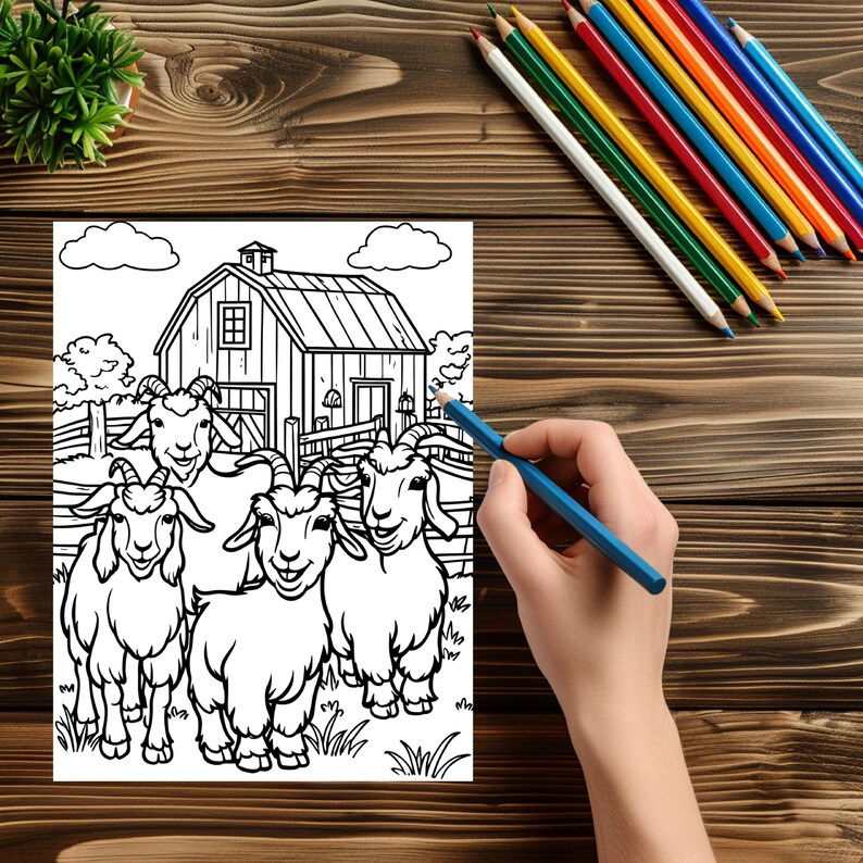 Printable Farm Life Coloring Book, Farm Life Coloring Book for Kids ...