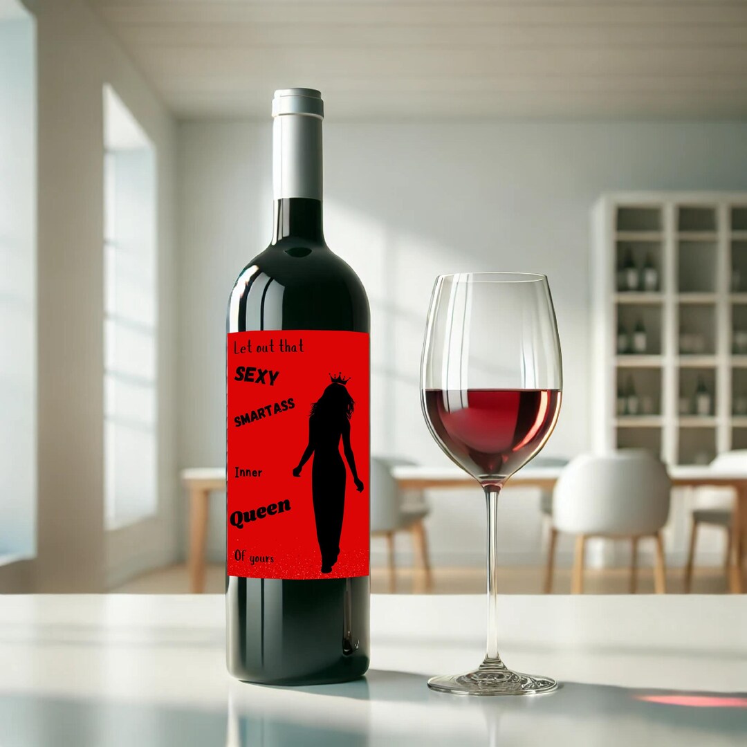 5x Designs Funny Printable Wine Label, Instant Download, Perfect for ...