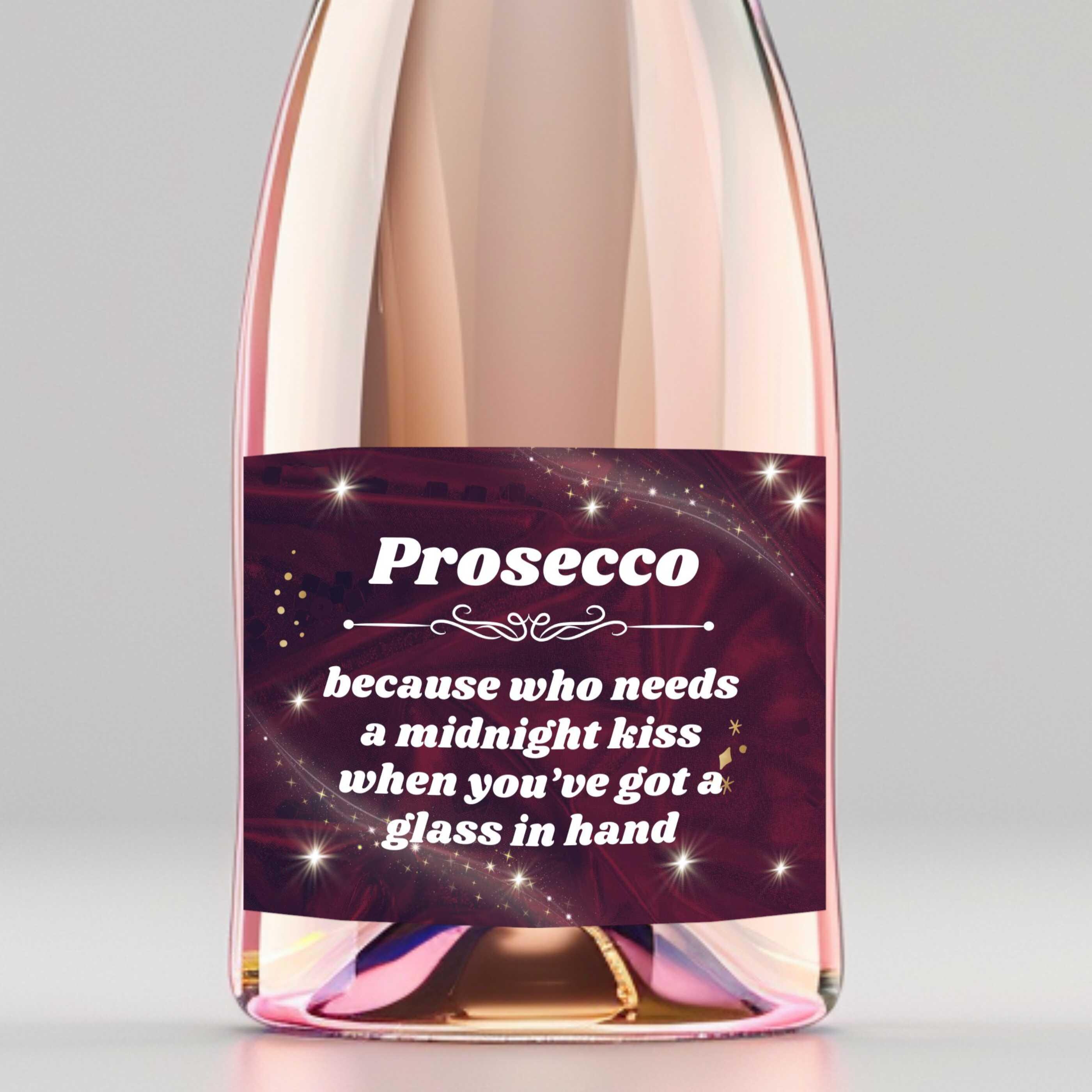 Funny Prosecco Bottle Label, New Year Prosecco for Celebration ...