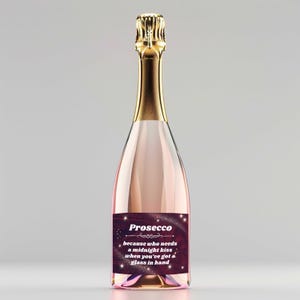 Funny Prosecco Bottle Label, New Year Prosecco for Celebration ...