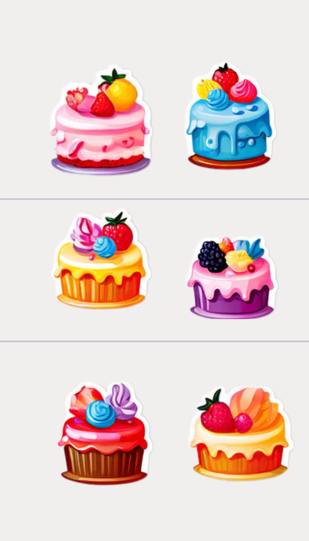 Cake Stickers Png, Dessert Stickers Png, Sweet Stickers Png, Scrapbook ...