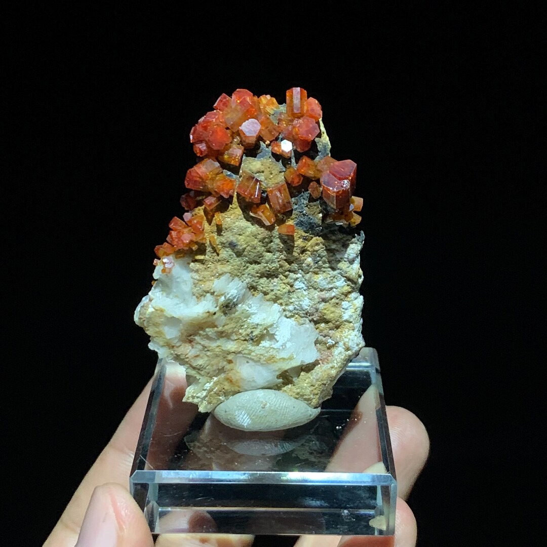 Vanadinite With Goethite on Matrix – Mibladen, Midelt, Morocco – Red ...