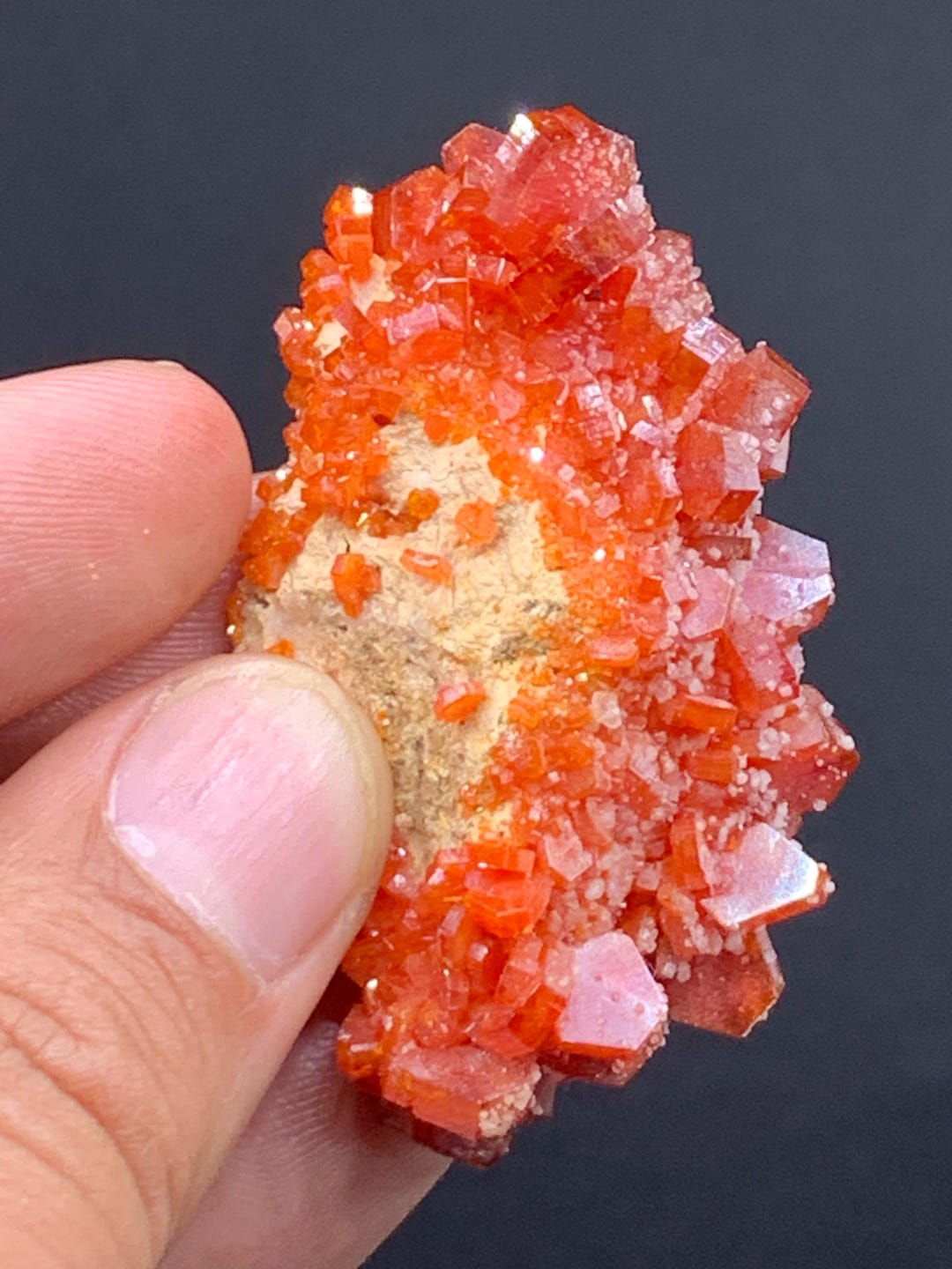 Vanadinite With Calcite Spots on a Matrix From Mibladen, Midelt ...