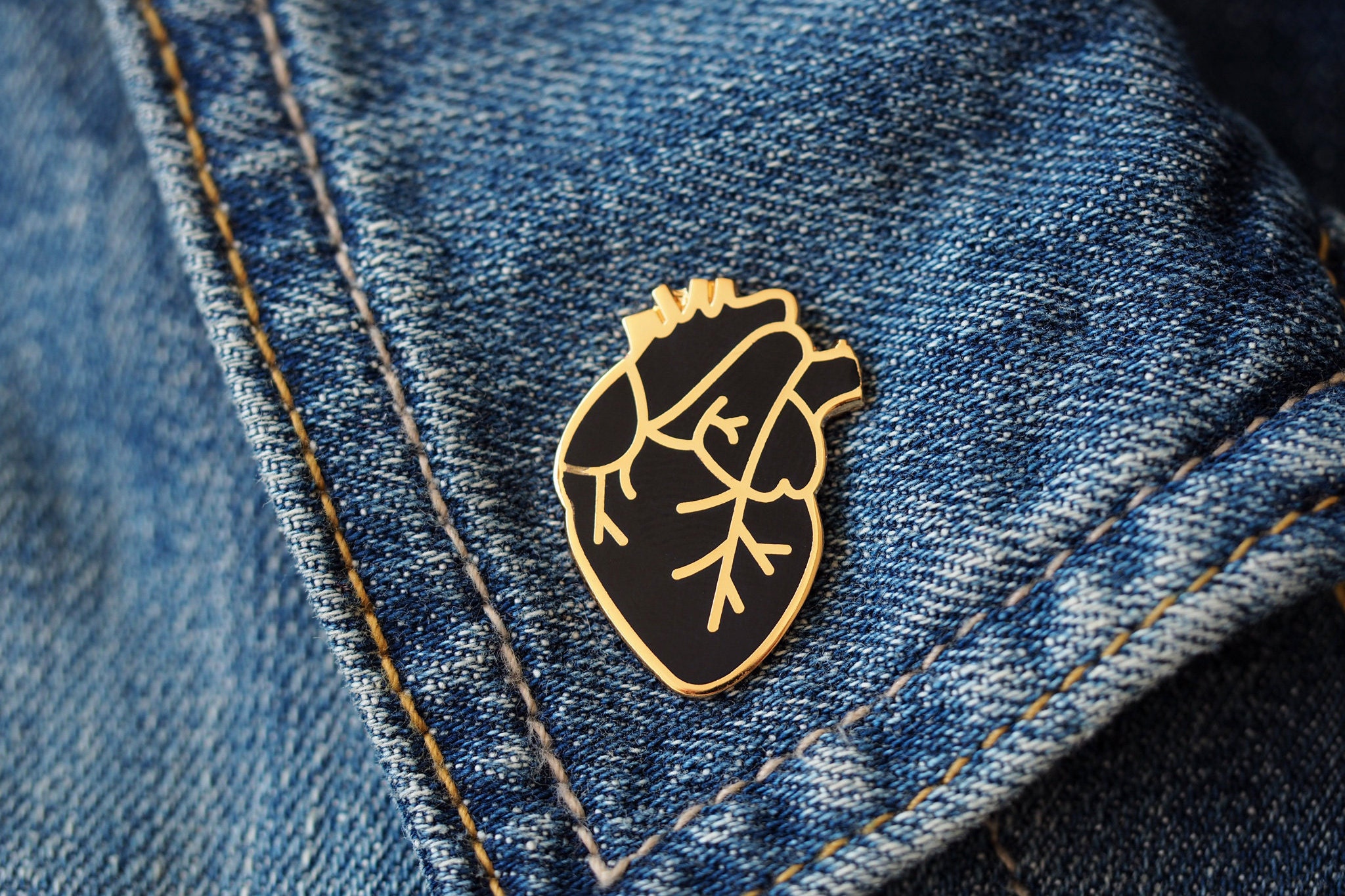 Anatomical Heart Pin Pin Heart Pin Enamel Pin Pin Badge | Etsy