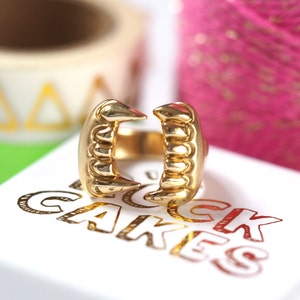 Fangs Ring Gold Fangs Chunky Gold Ring Handmade Gold Ring - Etsy