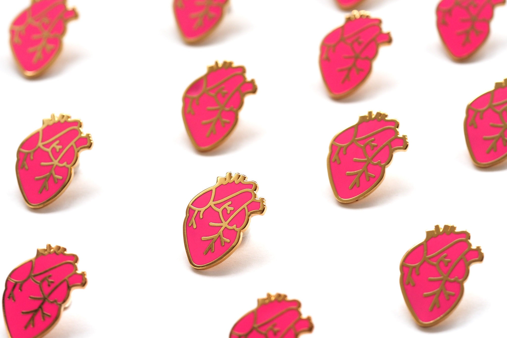 Anatomical Heart Pin Badge Enamel Pin Gift for Her Neon | Etsy