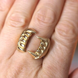 Fangs Ring Gold Fangs Chunky Gold Ring Handmade Gold Ring - Etsy