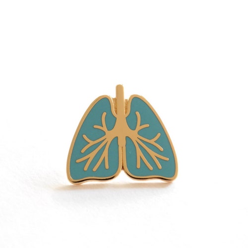 Lungs Enamel Pin Badge Mindfulness Brooch | Etsy