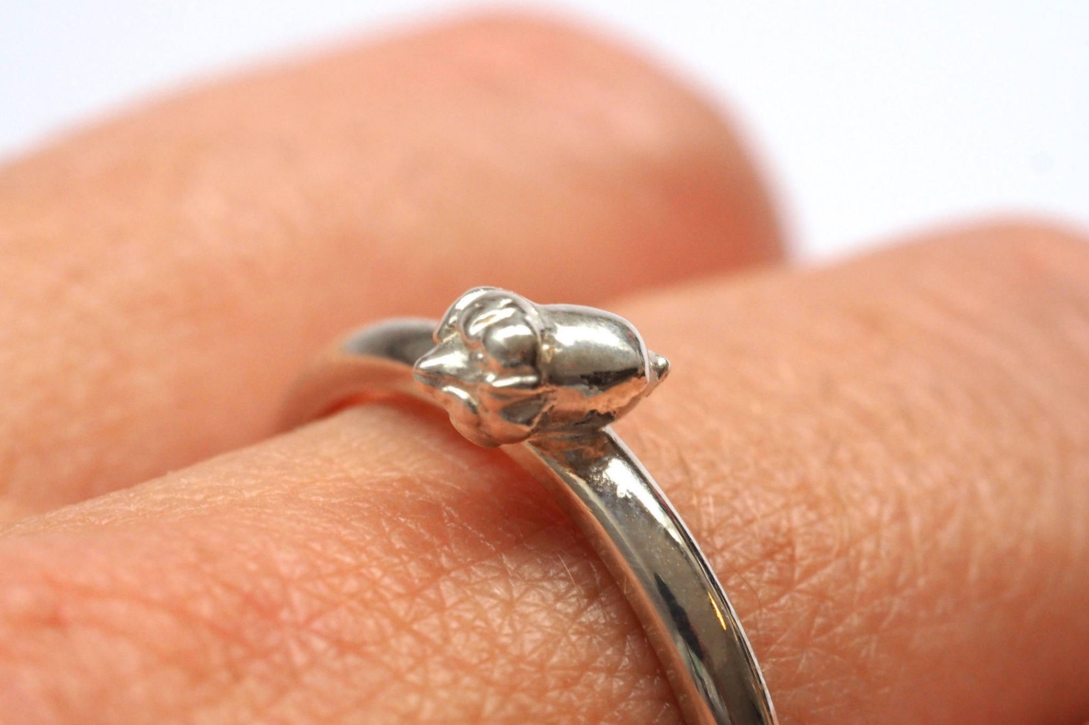 Acorn Ring Sterling Silver Ring Nature Ring Gift for Her | Etsy