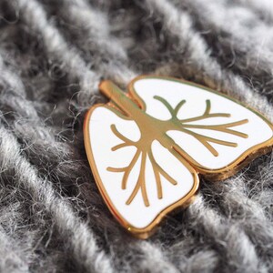 Lungs Enamel Pin Badge Mindfulness Brooch | Etsy