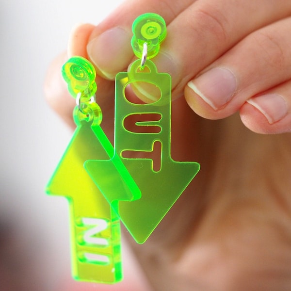 Neon Earrings - Etsy