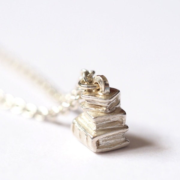 Book Pendant Necklace - Etsy