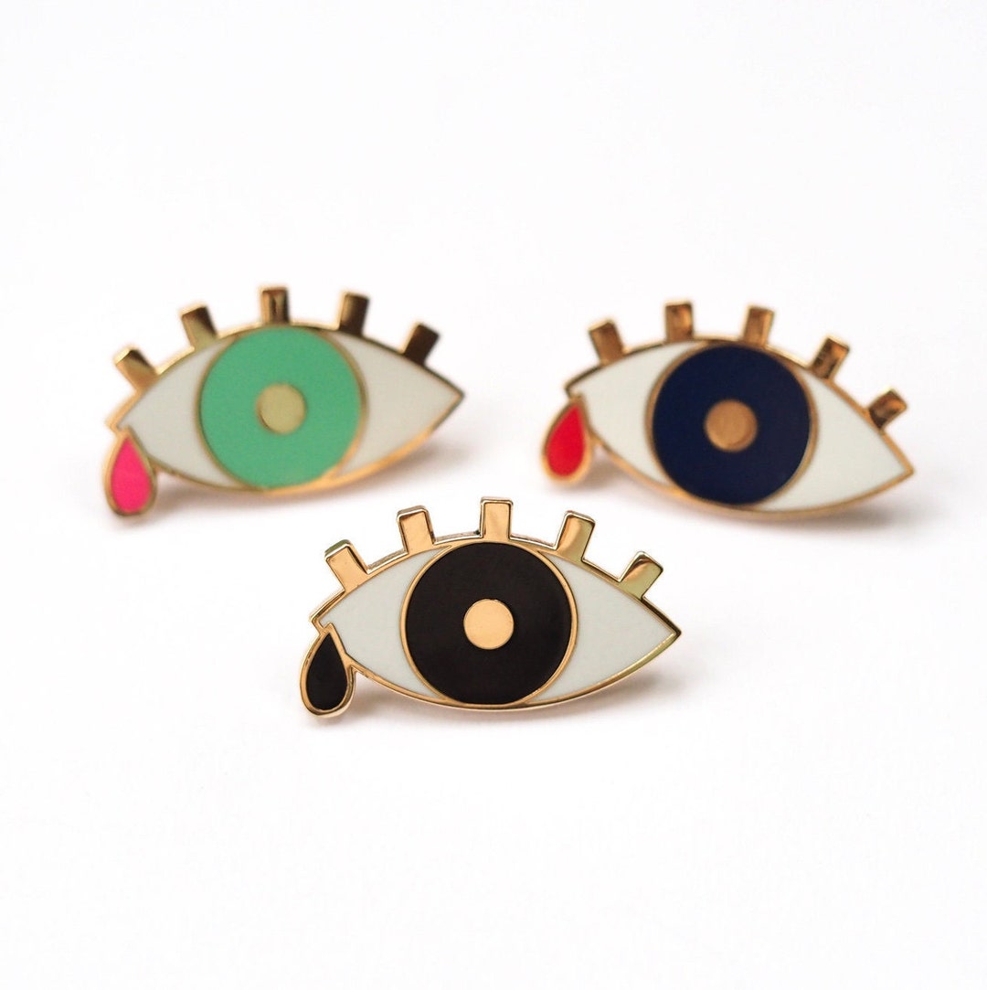 Eye Enamel Pin Badge / Eye Brooch / Eye Metal Pin Badge / Collectable ...