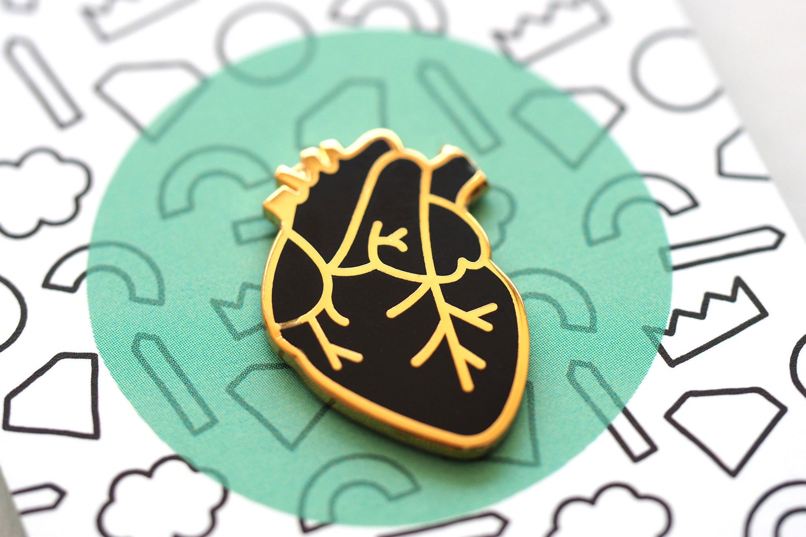 Anatomical Heart Pin Pin Heart Pin Enamel Pin Pin Badge - Etsy