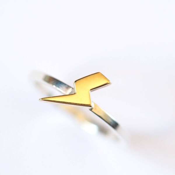 Lightning Bolt Ring - Etsy UK