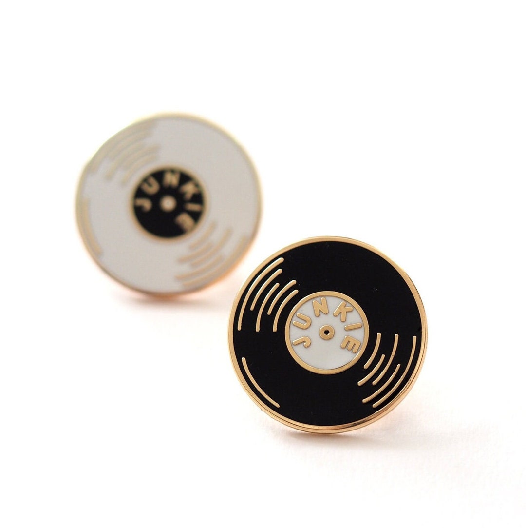 Vinyl Junkie Enamel Pin Badge / Vinyl Pin Badge / Crate Digger / Gift ...