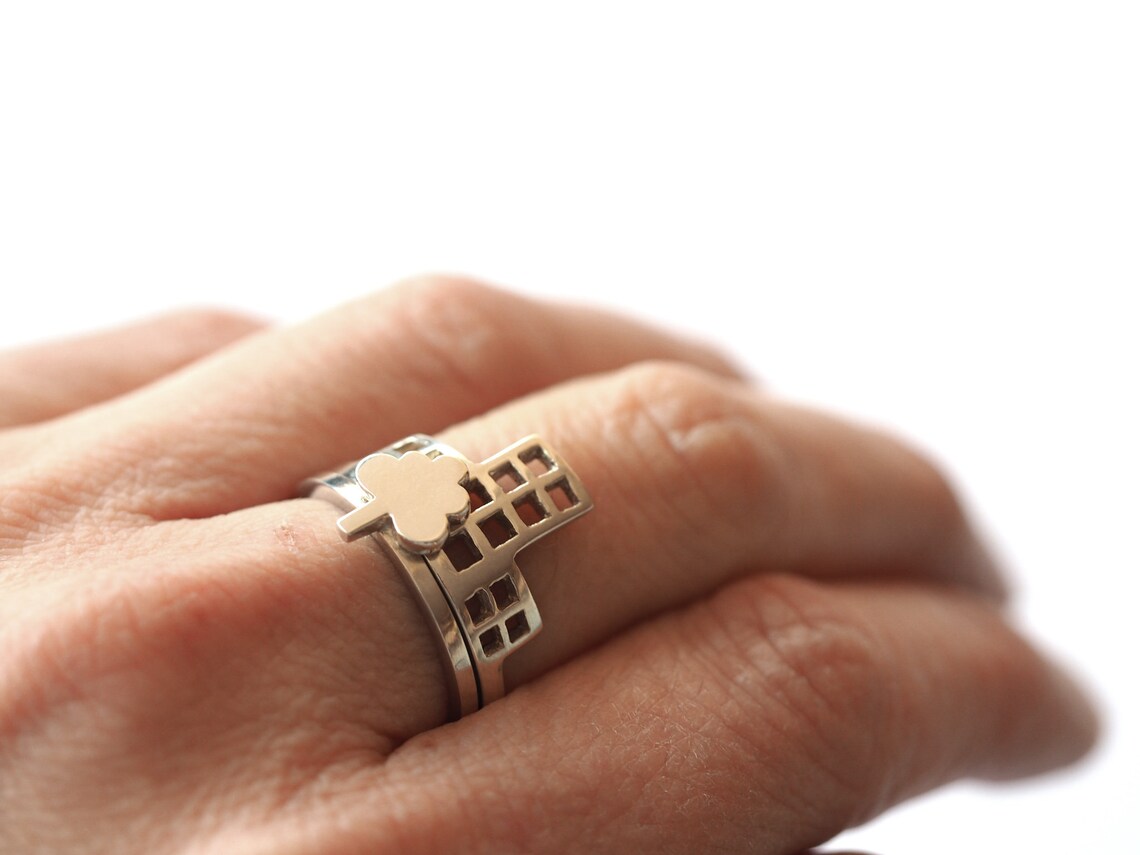 Anillos de escena de la ciudad Anillo de construcción Anillo - Etsy España