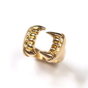 Fangs Ring Gold Fangs Chunky Gold Ring Handmade Gold Ring - Etsy
