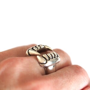 Silver Fangs Ring | Etsy