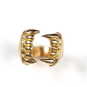 Fangs Ring Gold Fangs Chunky Gold Ring Handmade Gold Ring - Etsy