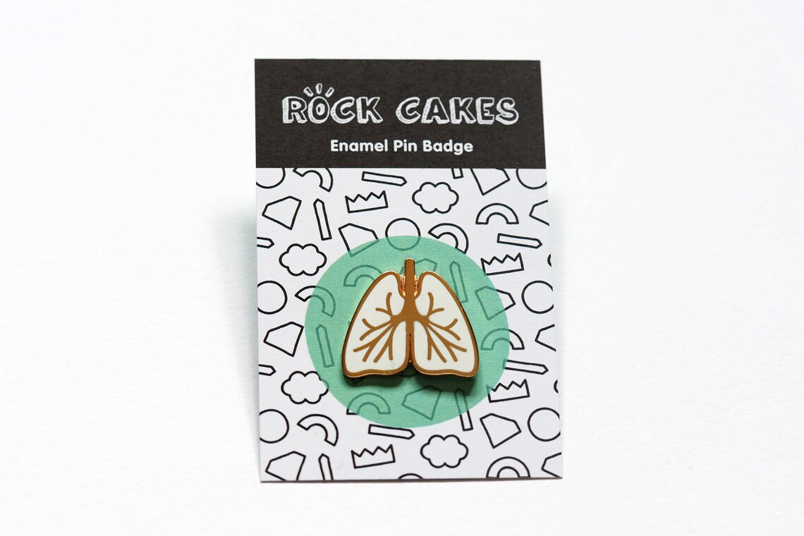 Lungs Enamel Pin Badge Mindfulness Brooch | Etsy
