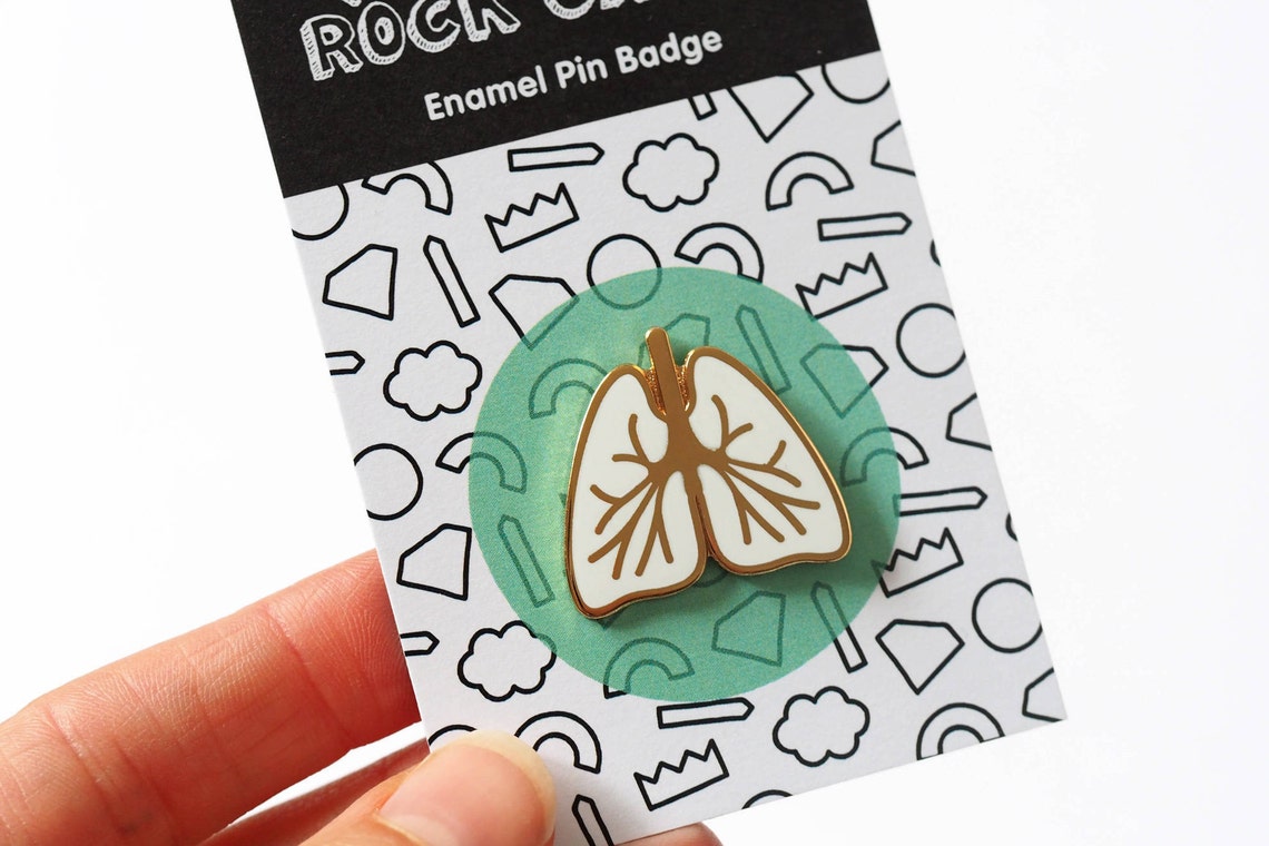Lungs Enamel Pin Badge Mindfulness Brooch | Etsy