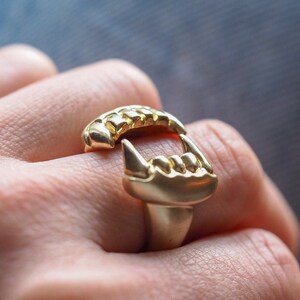 Silver Fangs Ring - Etsy