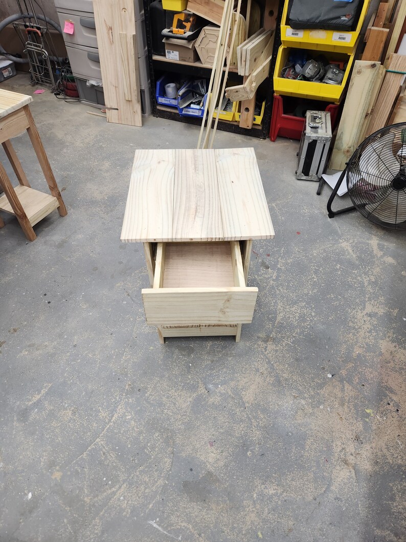Side Table With Hidden Drawer - Etsy