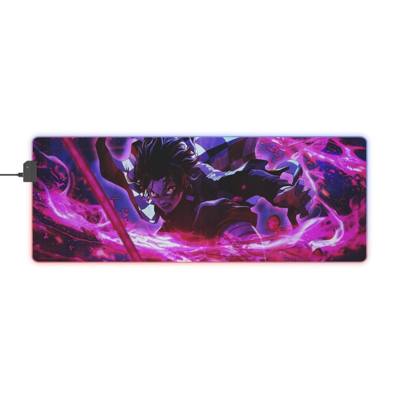 LED Tanjiro Demonslayer Gaming Mouse Pad - Etsy