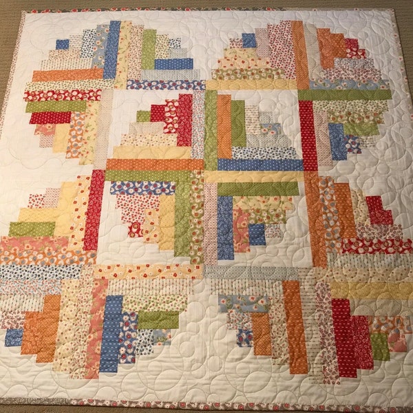 Curved Log Cabin Quilt Patterns - Etsy