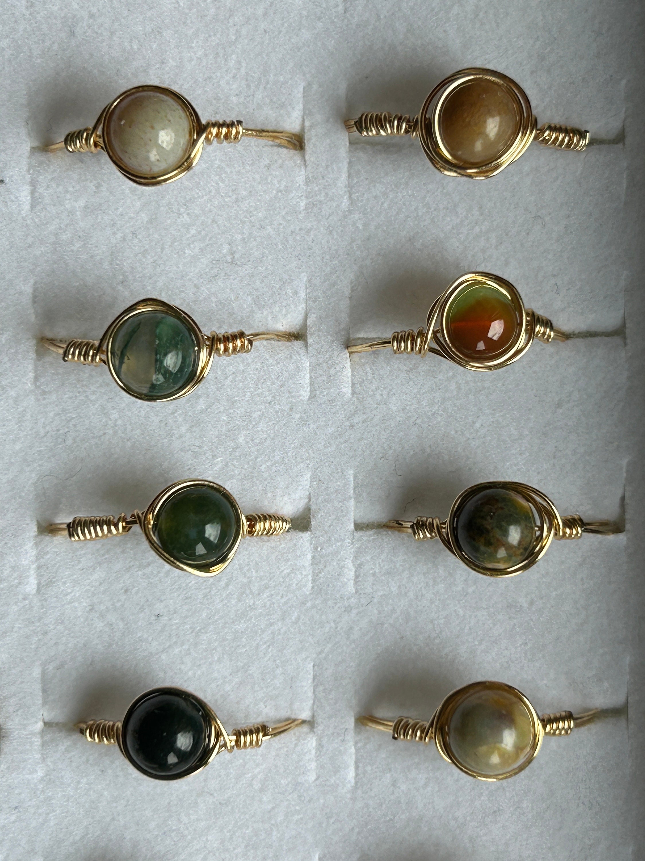 Handmade Wire-wrap Rings! *gold Color Wire - Etsy