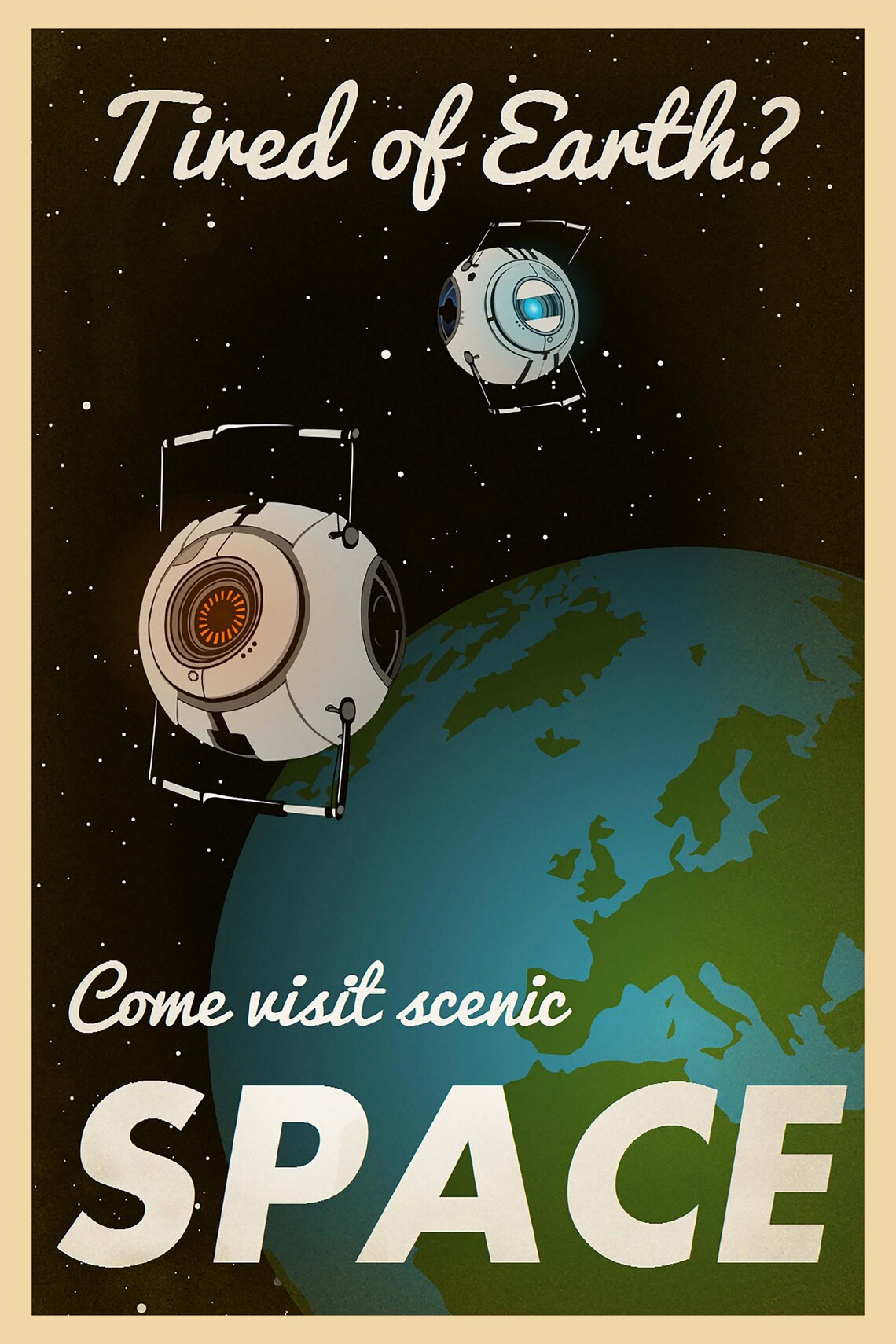 Scenic Space - 12x18 Art Print Portal 2 Inspired - Etsy