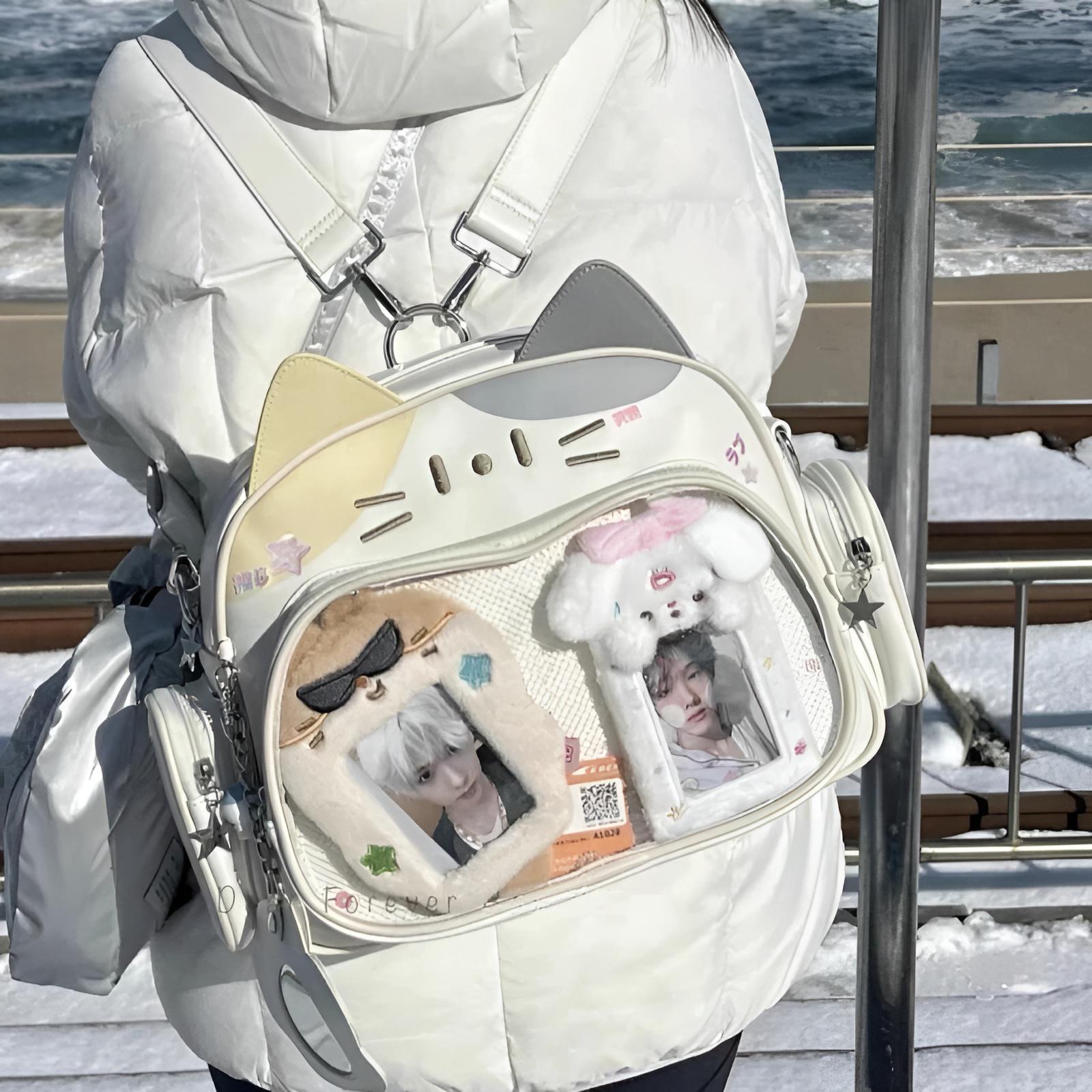 Ita Bag, Ita Backpack, Clear Window for Pins & Keychains, Anime and ...