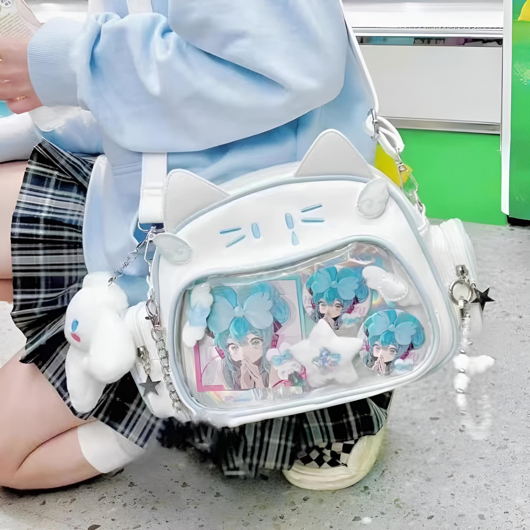 Ita Bag, Ita Backpack, Clear Window for Pins & Keychains, Anime and ...