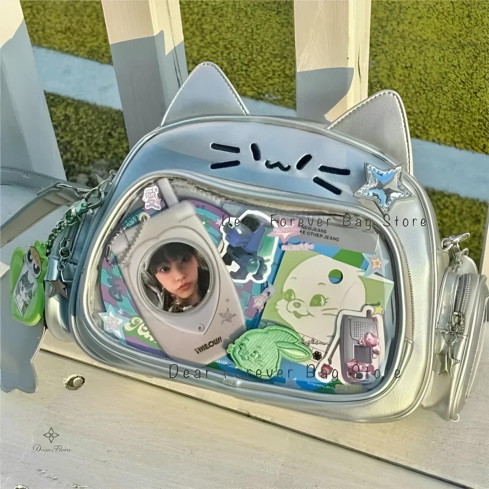 Ita Bag, Ita Backpack, Clear Window for Pins & Keychains, Anime and ...