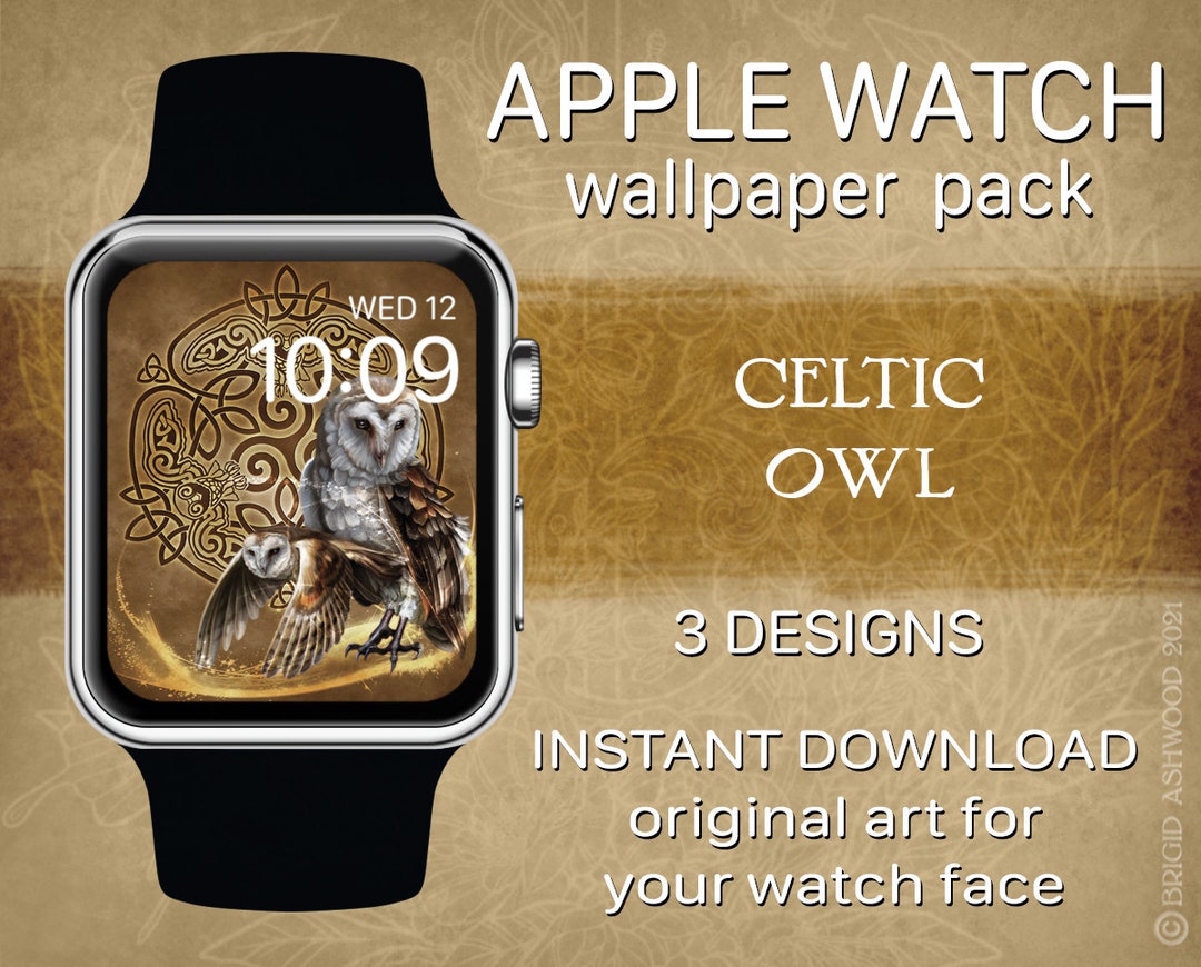 Celtic Owl | Apple Watch Face Wallpaper Background - Etsy