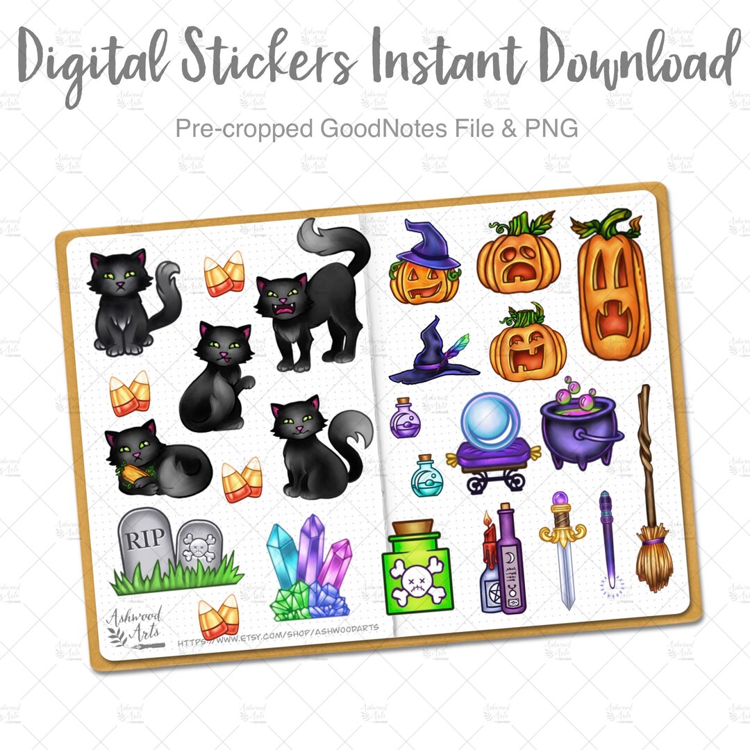 Halloweenies Halloween Stickers | Digital Planner Stickers | Goodnotes ...