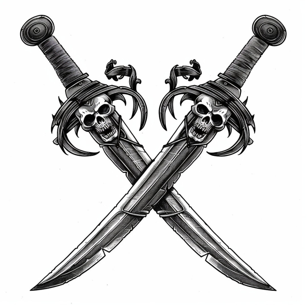 Pirate Swords 5 Tattoo Design Digital Download - Etsy