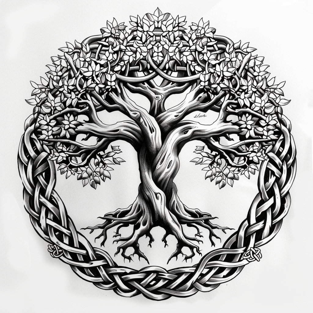 Celtic Tree of Life 4 Tattoo Design Digital Download - Etsy