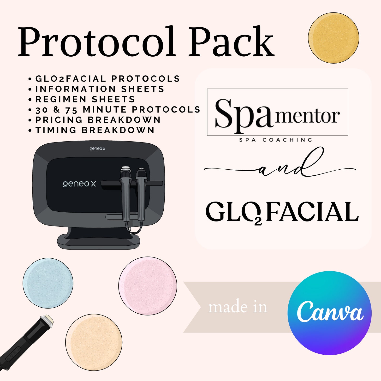 Glo2facial Geneo Facial Protocol Pack- Oxypod- Esthetician- Facial ...