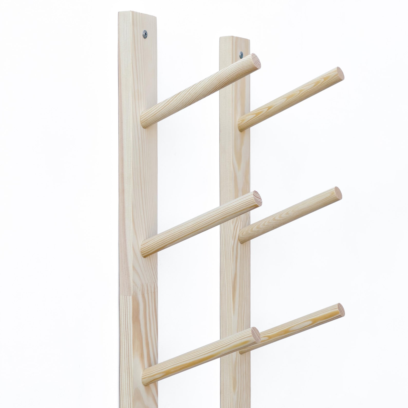 Wooden Yoga Mat Hooks, 6.5 in Pine, Wall Mount Wooden Yoga Mat Holder ...