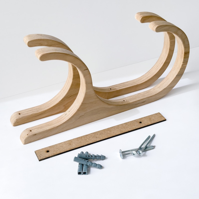 Wooden Yoga Mat Hooks, Wall Mount Wooden Yoga Mat Holder, Yoga Mat ...