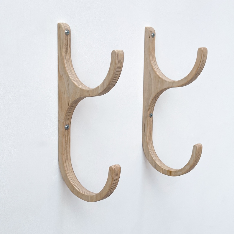 Wooden Yoga Mat Hooks, Wall Mount Wooden Yoga Mat Holder, Yoga Mat ...