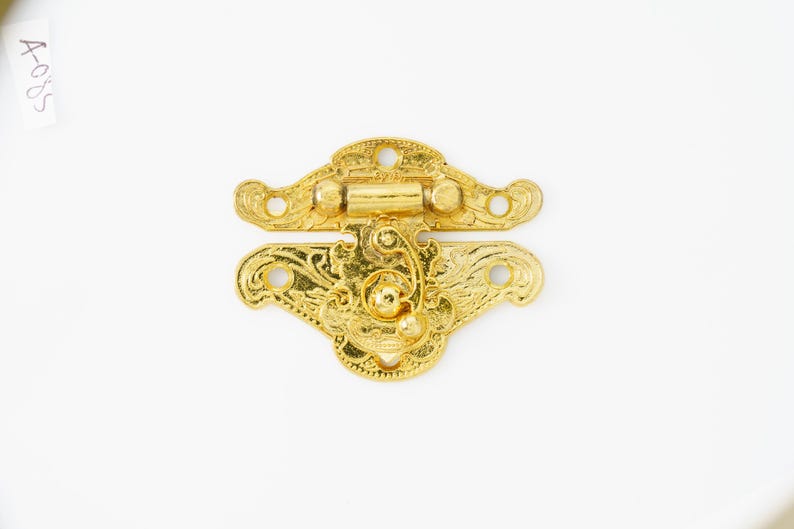 Latch Clasp, Gold Hoops, Box Lock, Box Catch, Miniature Furniture ...