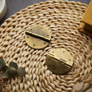 Small Circle Butt Hinges, Unique Metal Butt Hinges for Jewelry Boxes ...