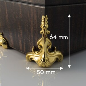 Gold Plastic Legs for Boxes 64x50 Mm, Jewelry Box Hardware, Antique ...