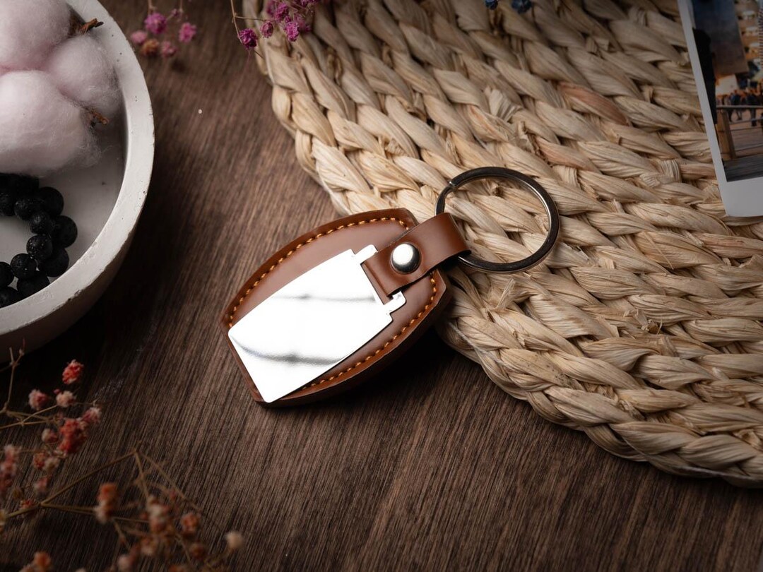 Leather Keyring 90 X 40 Mm – Classic Key Fob for Engraving / Keychain ...