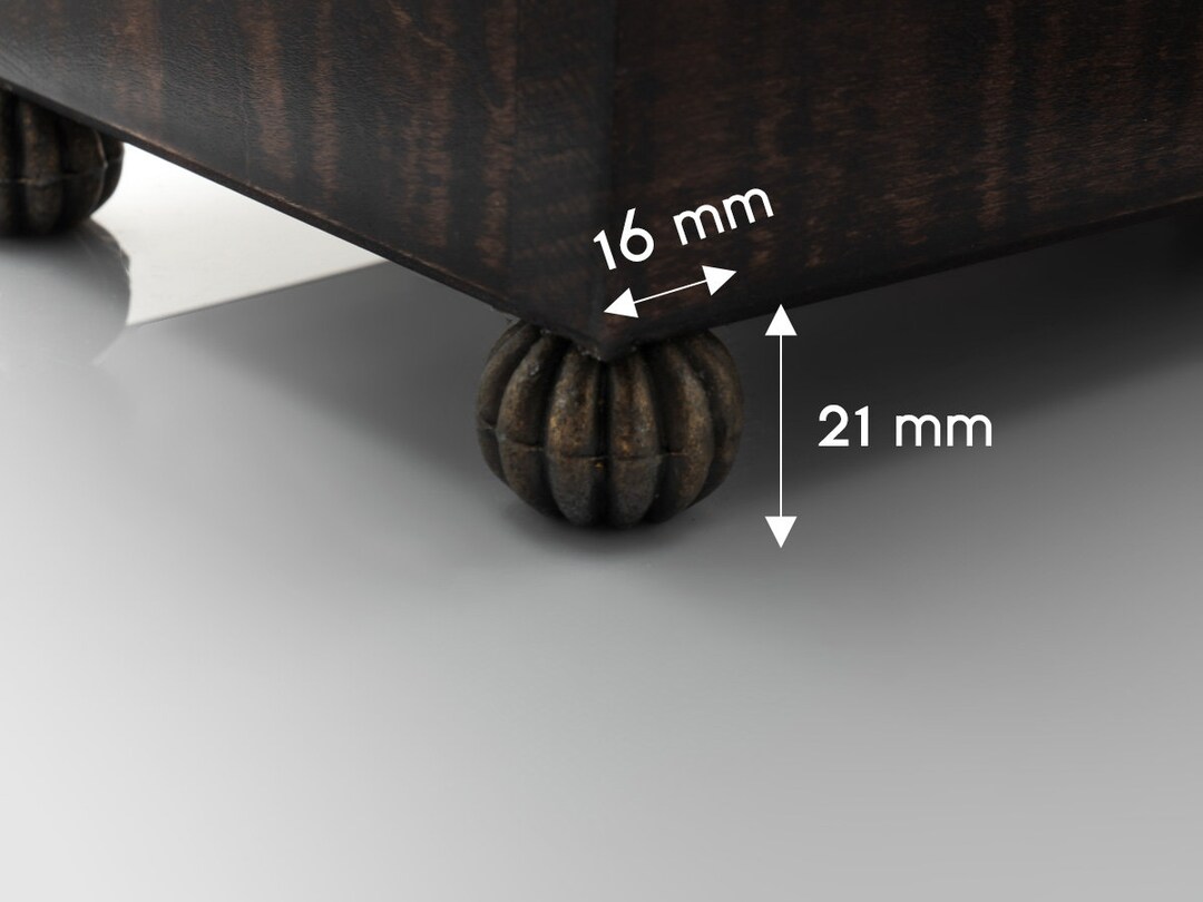 Antique Brass Furniture Decor Set: Small Metal Legs 16x21mm - Jewelry ...