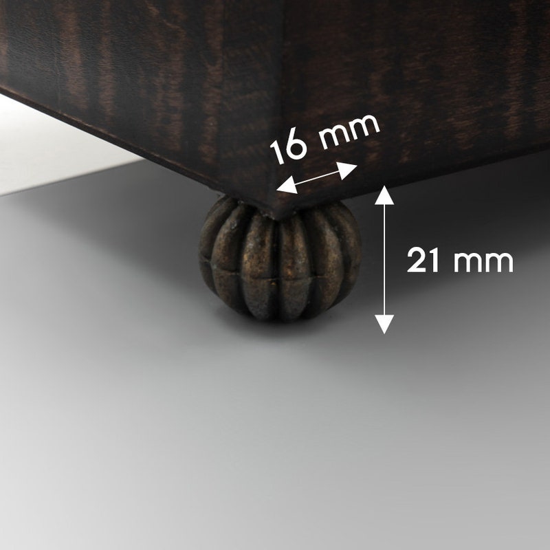 Antique Brass Box Leg - Etsy